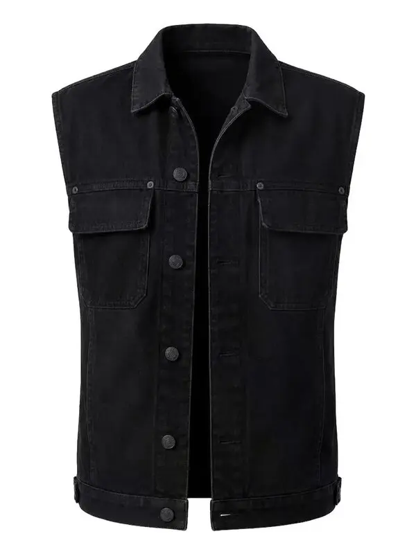Dsquared2 Stud-embellished Icon Denim Vest - Black