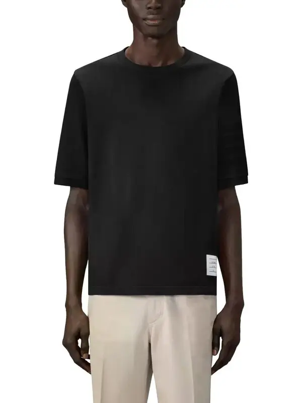 Thom Browne 4-bar Jersey T-shirt - Black