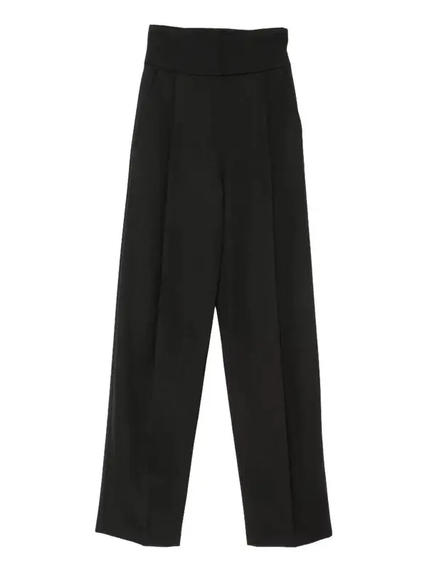 Elisabetta Franchi High-waisted Wide-leg Trousers - Black