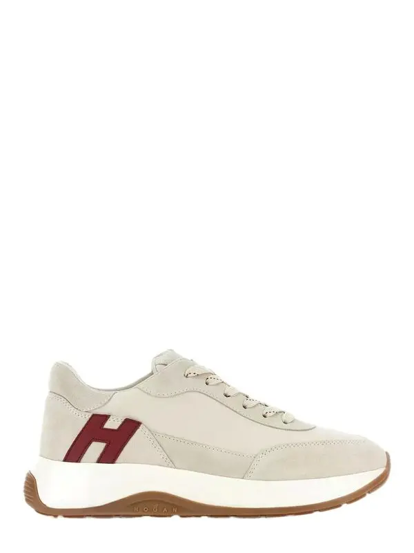Hogan Panelled Lace-up Sneakers - Neutrals