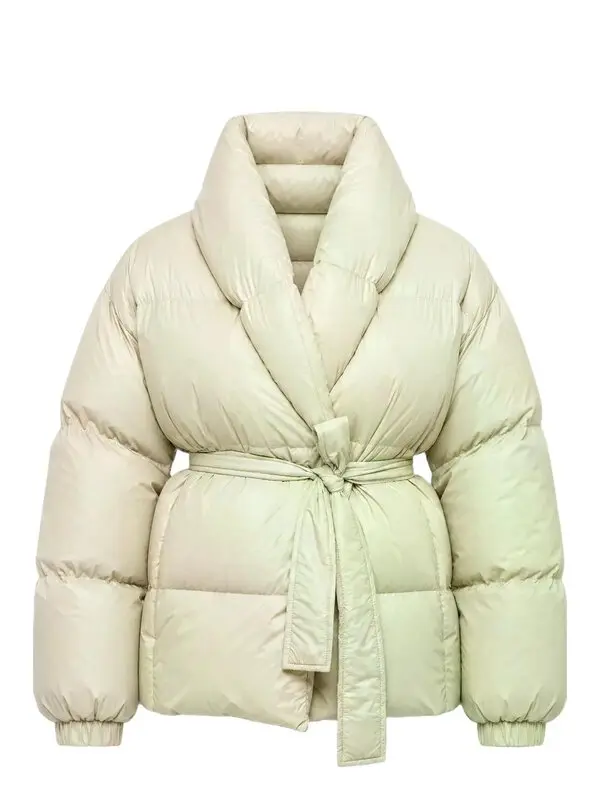 Bacon Dada Wrap-design Puffer Jacket - Neutrals