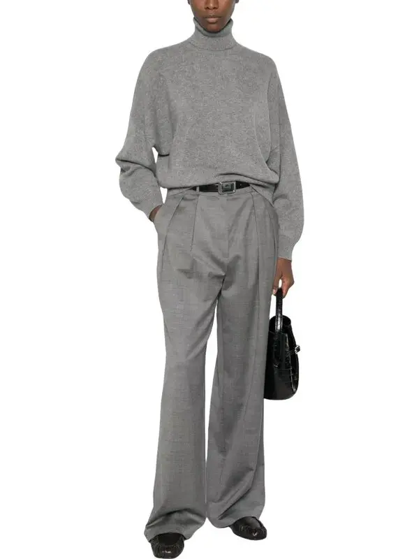Brunello Cucinelli Fine Knit Roll Neck Sweater - Grey