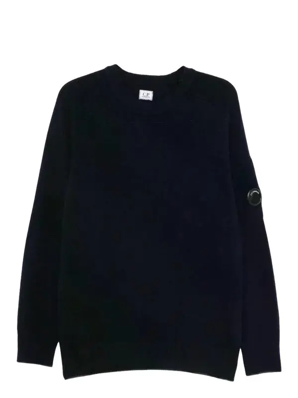 C.P. COMPANY Lens Detail Wool Sweater - Blue