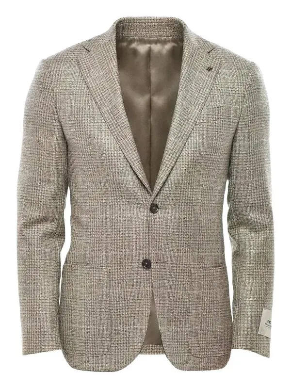 Corneliani Check Single-breasted Blazer - Neutrals