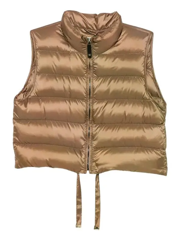 Max Mara Water-repellent Padded Cropped Gilet - Brown