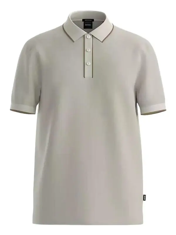 BOSS Tipped Regular-fit Polo Shirt - Neutrals