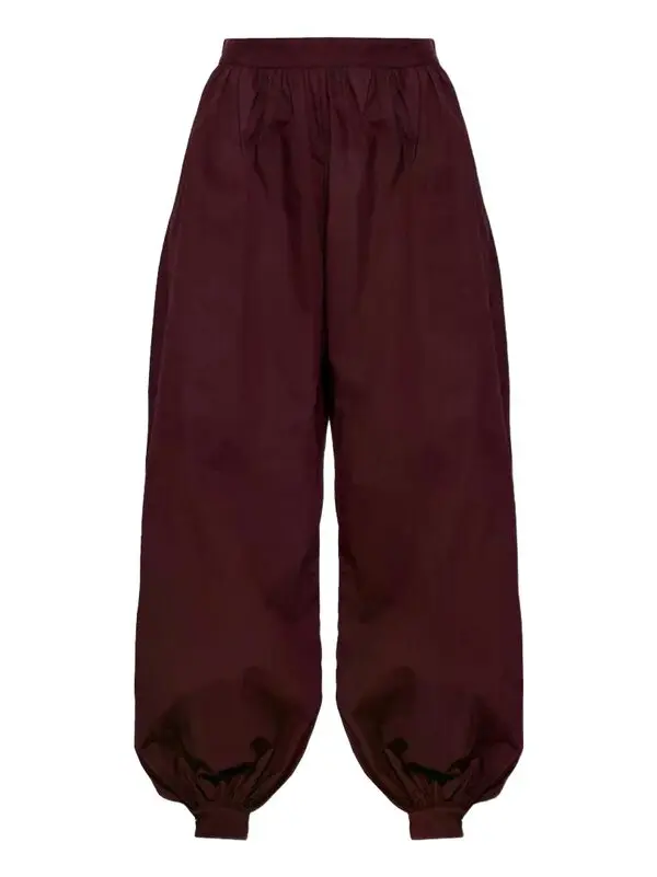 ROTATE BY BIRGER CHRISTENSEN Gathe-cuff Loose-fit Trousers - Red