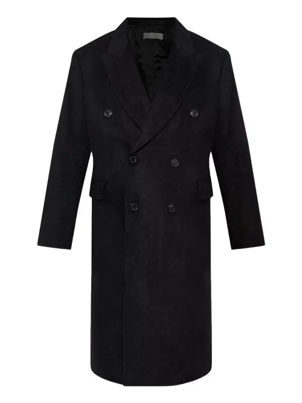 Our Legacy Double-breasted Hairy-wool Coat - Black
