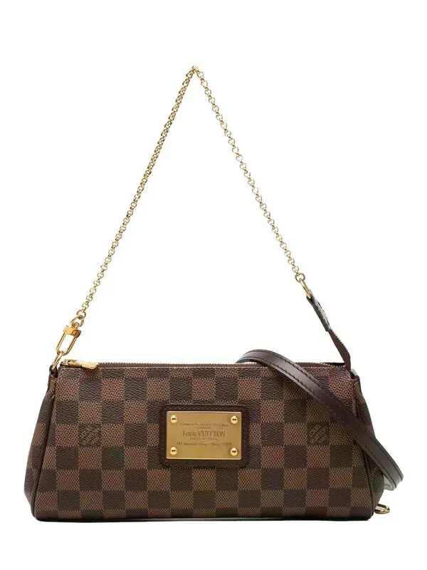 LOUIS VUITTON Damier Ebene Eva Satchel - Brown