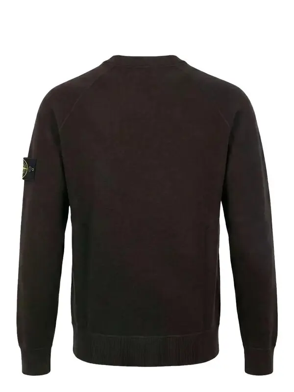 Stone Island Raglan-sleeve Sweater With Signature Badge - Brown