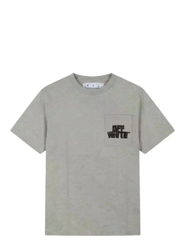 Off-White Logo-print Pocket T-shirt - Grey