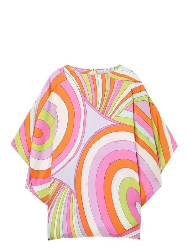 Emilio Pucci Iride Print Silk Kaftan - Orange
