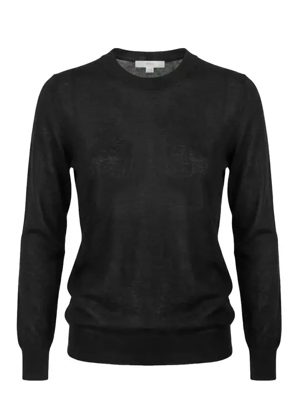 Malo Fine-knit Cashmere Sweater - Black