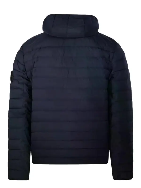 Stone Island Quilted Hooded Jacket - Blue