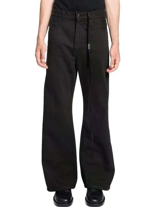 ANN DEMEULEMEESTER Modest Five-pocket Flared Jeans - Black