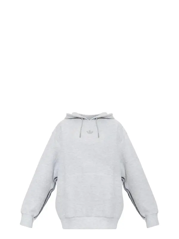 Adidas Logo-embroidered Hoodie - Grey