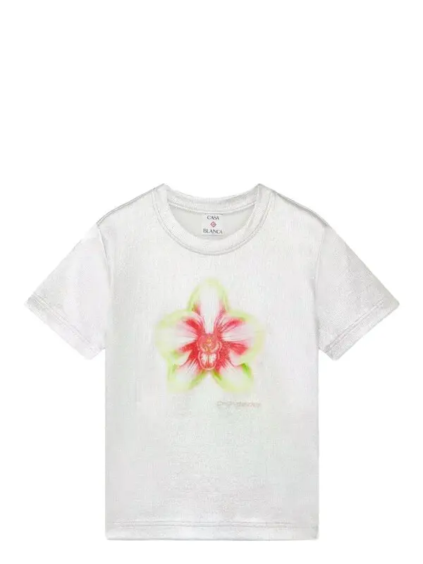 Casablanca Glitch Orchid T-shirt - Silver