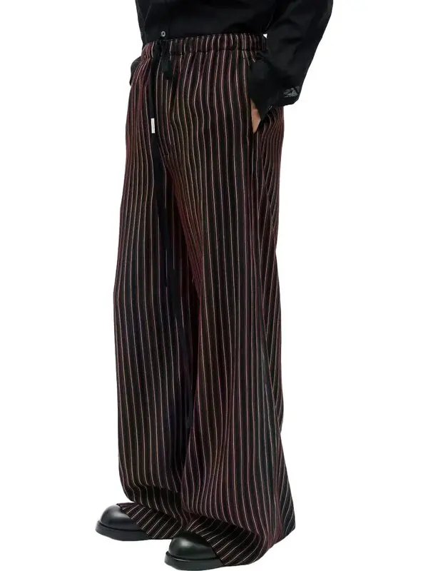 ANN DEMEULEMEESTER Striped Trousers - Black