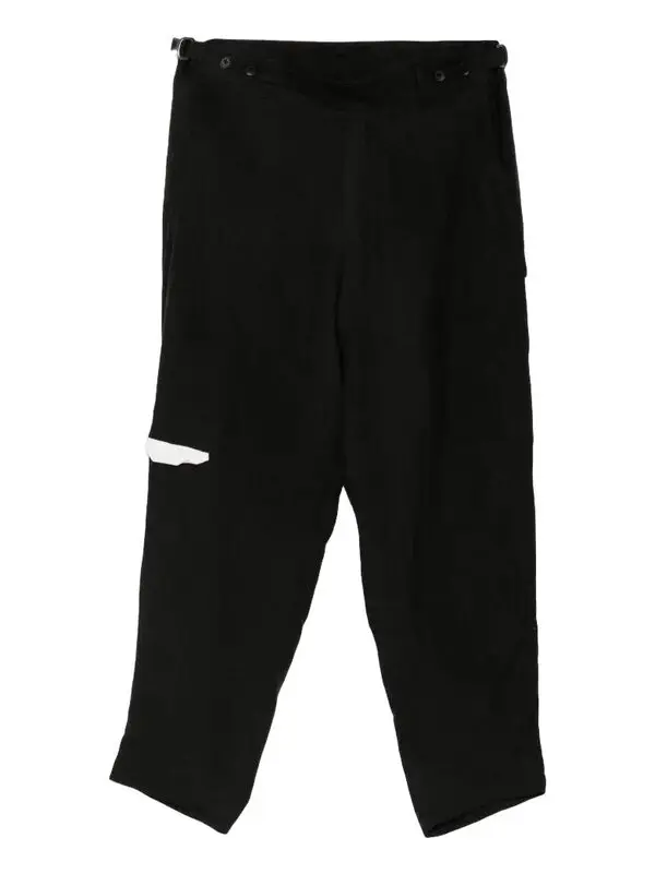 Yohji Yamamoto Crinkled Gurkha Trousers - Black