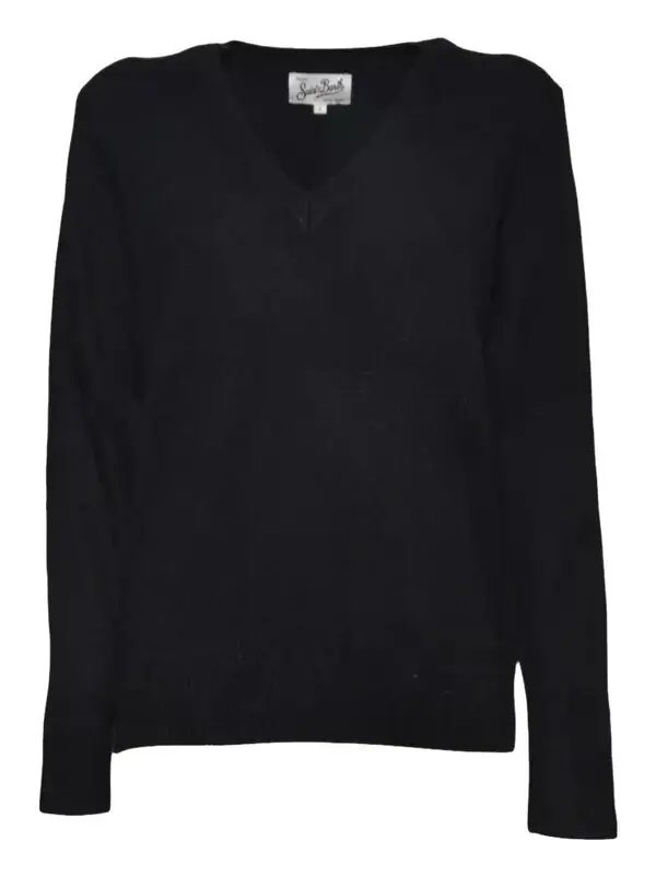 MC2 SAINT BARTH V-neck Knitted Sweater - Black