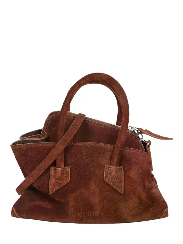 Attico Mini La Passeggiata Suede Handbag - Brown