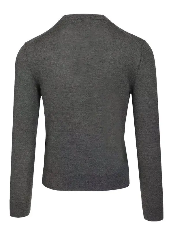 Etro Fuji Embroidered Logo Sweater - Grey
