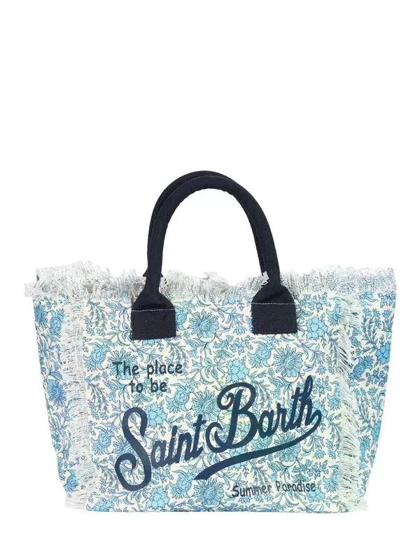 MC2 SAINT BARTH Floral Print Tote Bag - Neutrals