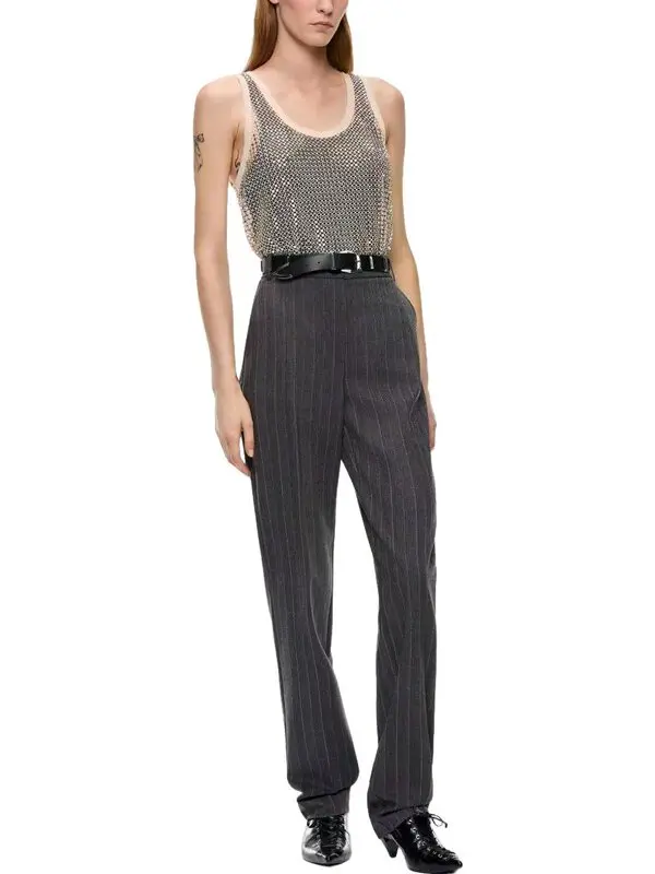 Pinko Tailored Pinstripe Trousers - Grey