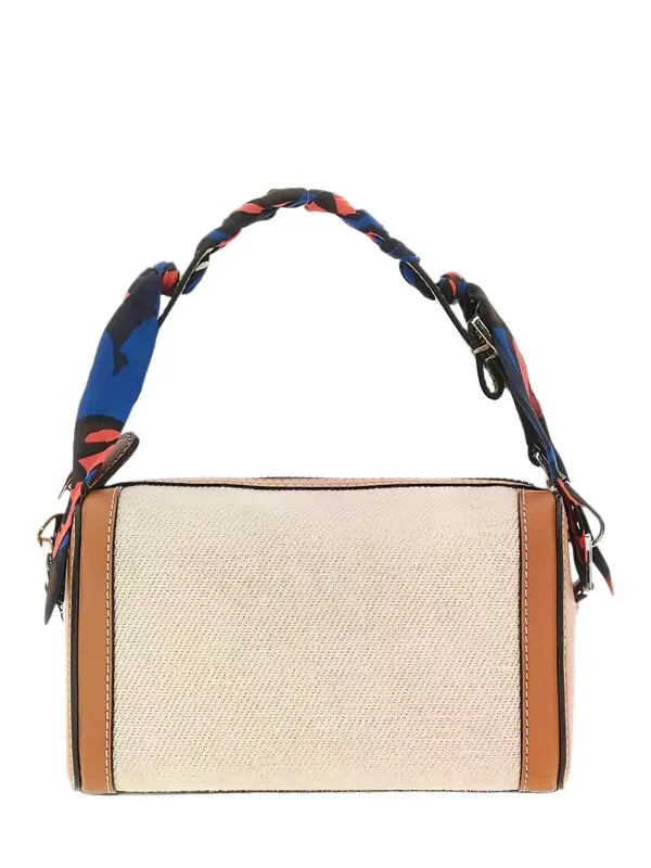 CUBA LAB Cubita Foulard Hibiscus Handbag - Neutrals
