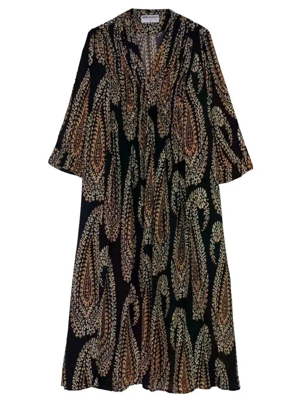 One Season Mia Paisley-print Maxi Dress - Blue