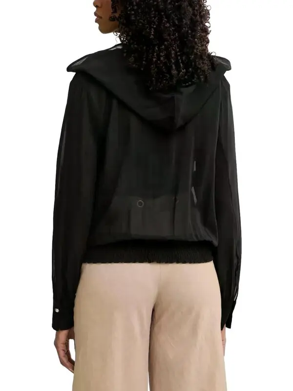 Pinko Hooded Wrap Blouse - Black