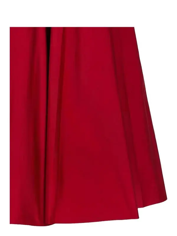 Staud Milano Pleated High-waisted Skirt - Red