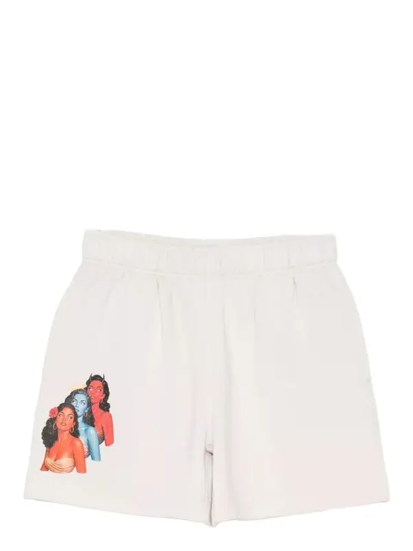 MELT Graphic Print Relaxed Fit Shorts - Neutrals