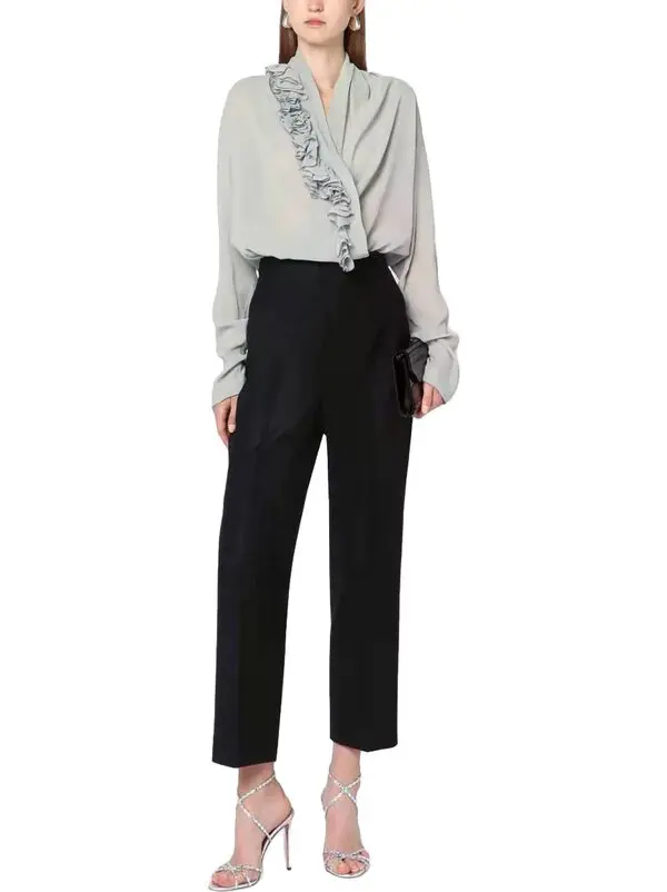 Alberta Ferretti Pressed Crease Trousers - Black