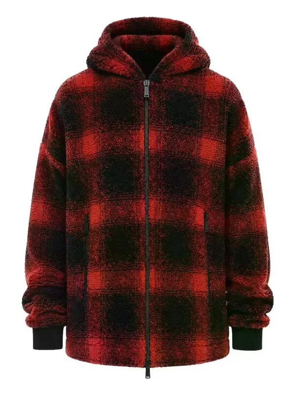 Dsquared2 Checked Hooded Jacket - Red