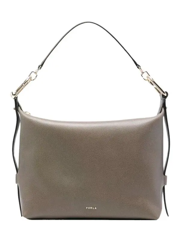 Furla Grained Leather Chain-link Tote Bag - Grey
