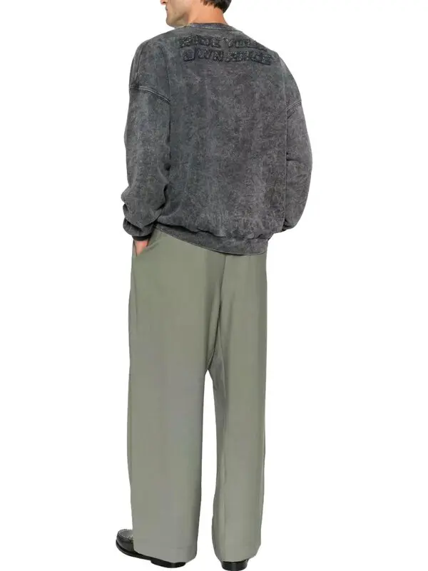 Patrizia Pepe Washed Effect Appliqué Sweater - Grey