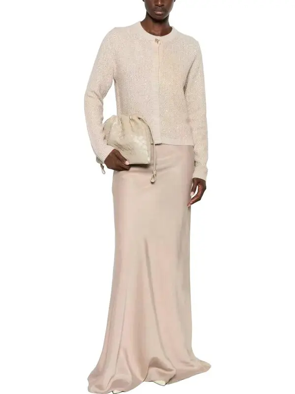 Fabiana Filippi Satin Finish Maxi Skirt - Neutrals