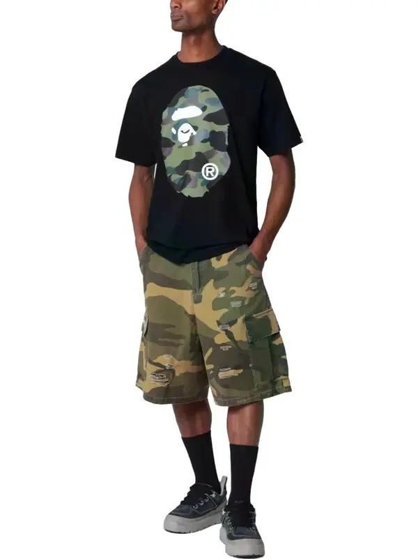 A BATHING APE Abc Camo Ape Head T-shirt - Black