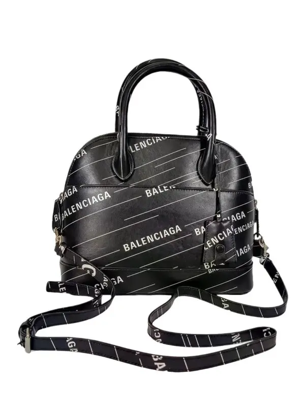 Balenciaga Logo Ville Tote Bag - Black