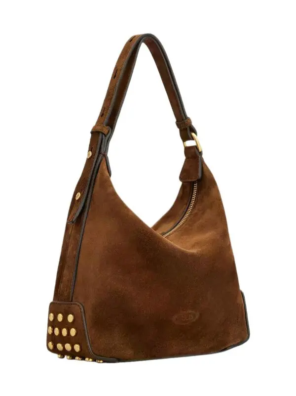 TOD'S Suede Metal Dots Mini Bag - Brown