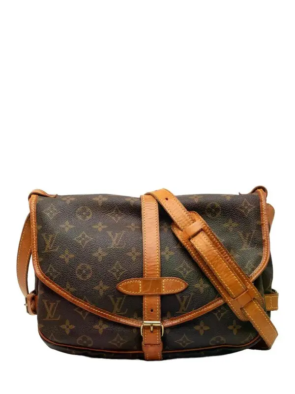 LOUIS VUITTON Monogram Saumur 30 Crossbody Bag - Brown