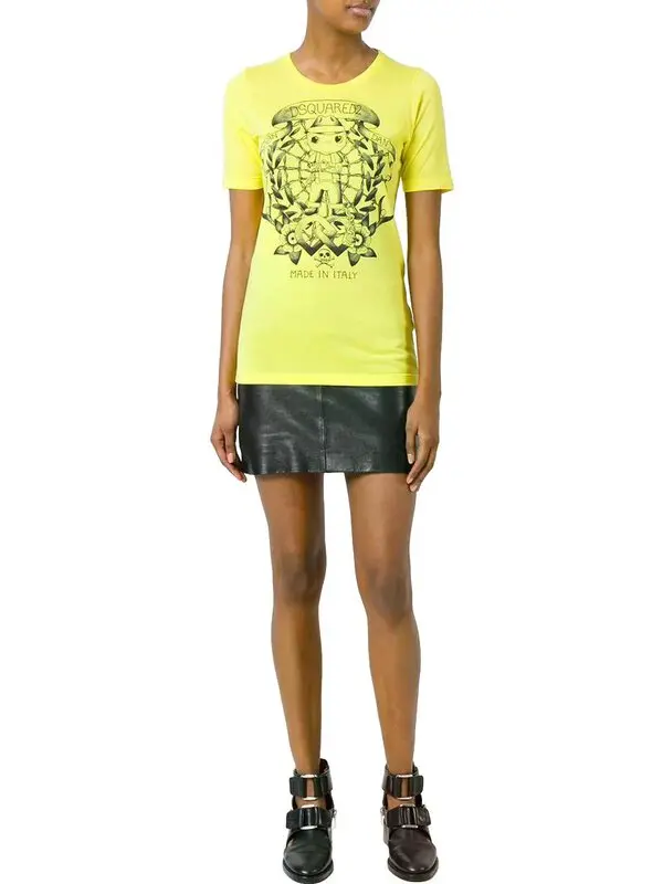 Dsquared2 Graphic Print T-shirt - Yellow
