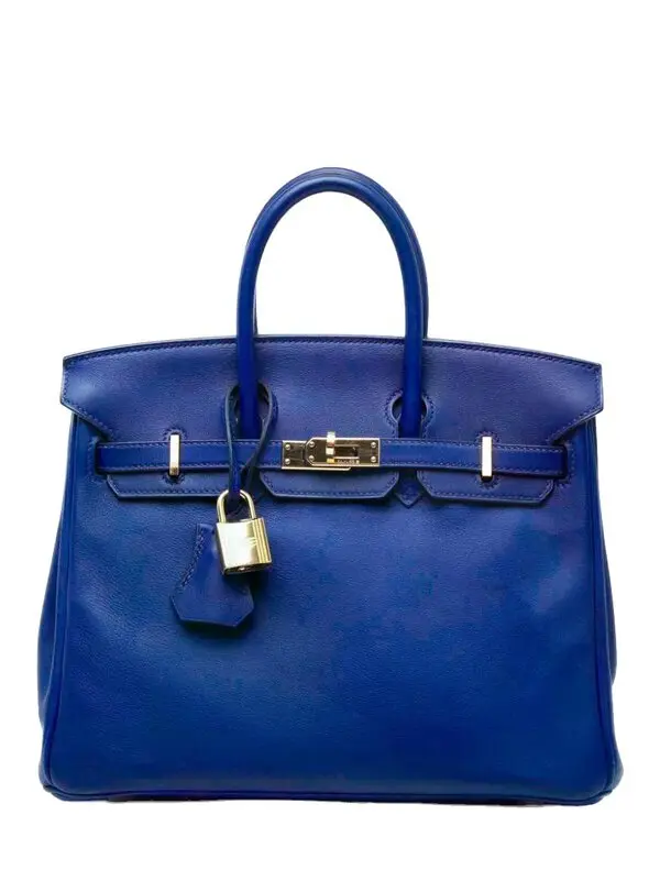 Hermès 2015 Swift Birkin 25 Retourne Handbag - Blue