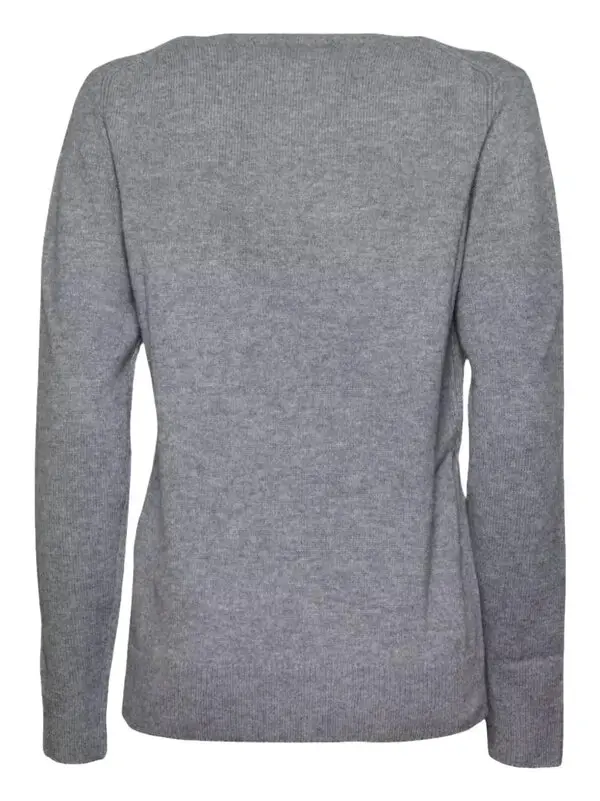 MC2 SAINT BARTH V-neck Knitted Sweater - Grey