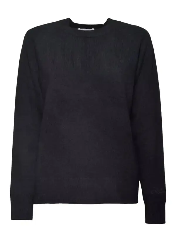 MC2 SAINT BARTH Raglan Sleeve Crew Neck Sweater - Black