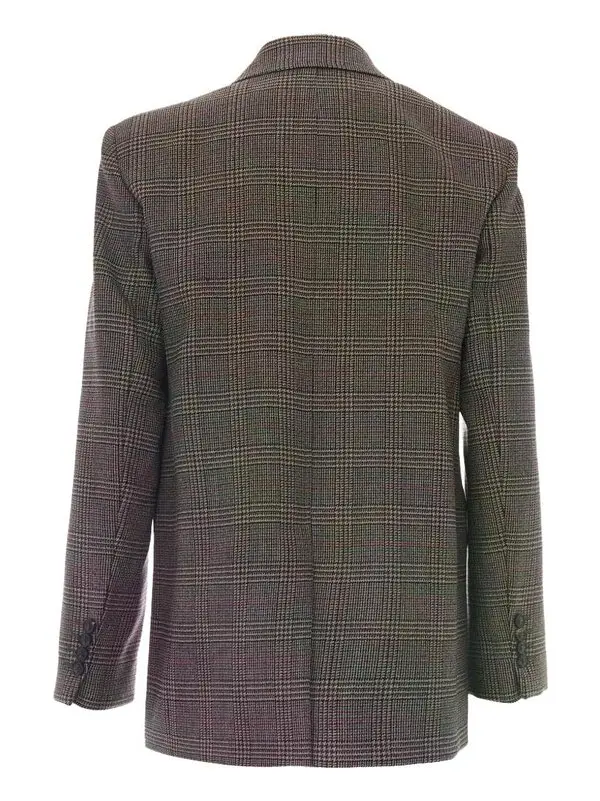 Max Mara Check-pattern Wool Blazer - Brown