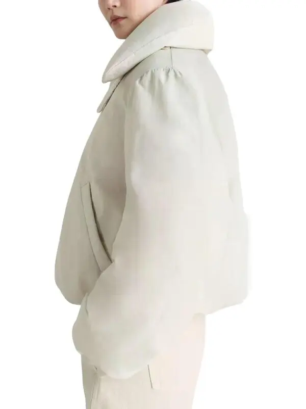 LEMAIRE Oversized Padded Button-up Jacket - Neutrals