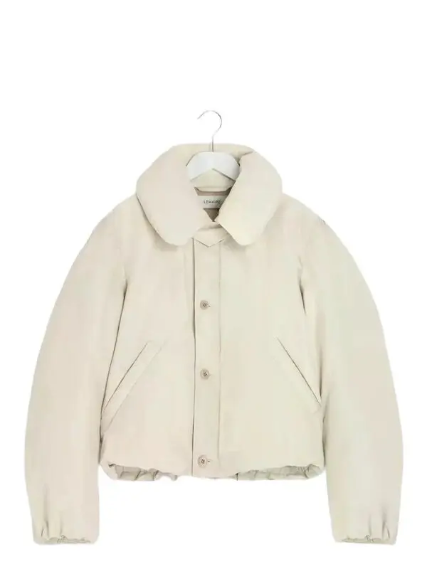LEMAIRE Oversized Padded Button-up Jacket - Neutrals