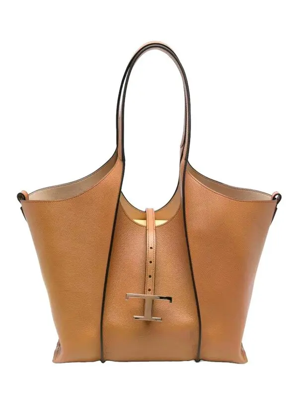 TOD'S Timeless Leather Tote Bag - Brown